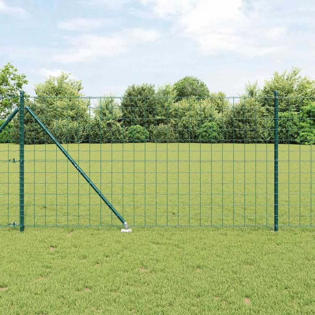 Evropský plot s hroty 10 x 1,4 m Ocel potažená PVC Zelená 3350573