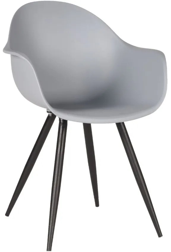 Světle šedá plastová jídelní židle LABEL51 Luca
