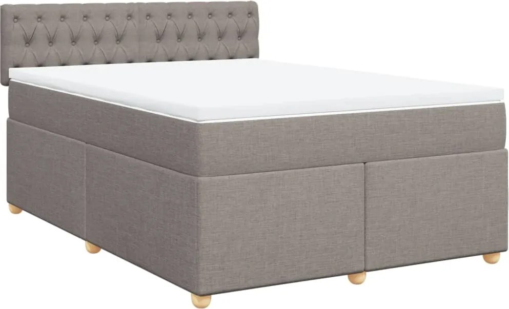 Box spring postel s matrací taupe 160x200 cm textil 3286742