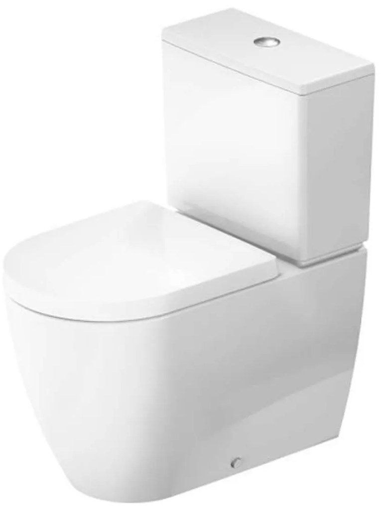 Duravit ME by Starck - WC kombi mísa, vario odpad, Rimless, HygieneGlaze, bílá 2005092000
