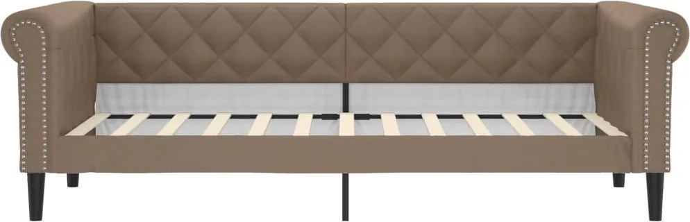 Válenda s přistýlkou a zásuvkami cappuccino 90x200cm umělá kůže 3197734