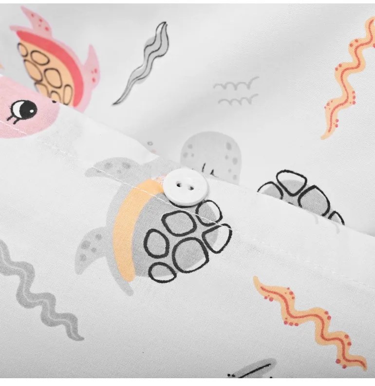 Povlečení dětské bavlněné Želvy EMI, Dětský set 90x130 + 45x65