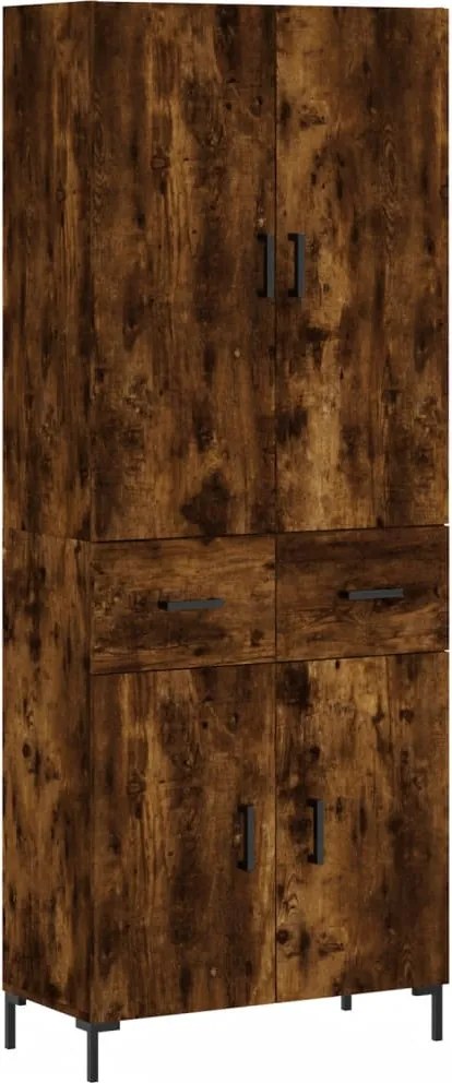 Skříň highboard kouřový dub 69,5 x 34 x 180 cm kompozitní dřevo 3198150