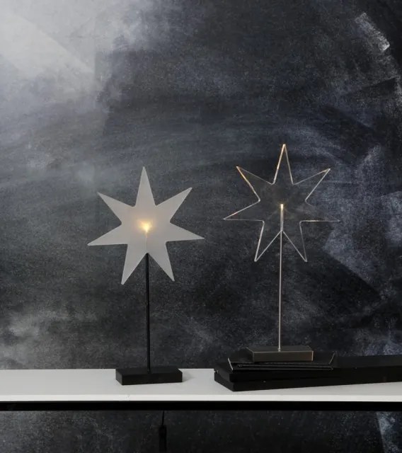 Hvězda s LED osvětlením STAR TRADING Karla Star - mléčný