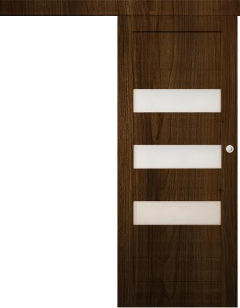 posuvné interiérové dveře na stěnu vasco doors SANTIAGO model 6 Průchozí rozměr: 70 x 197 cm, Orientace dveří: Levé dveře, Dekor: Dub sonoma