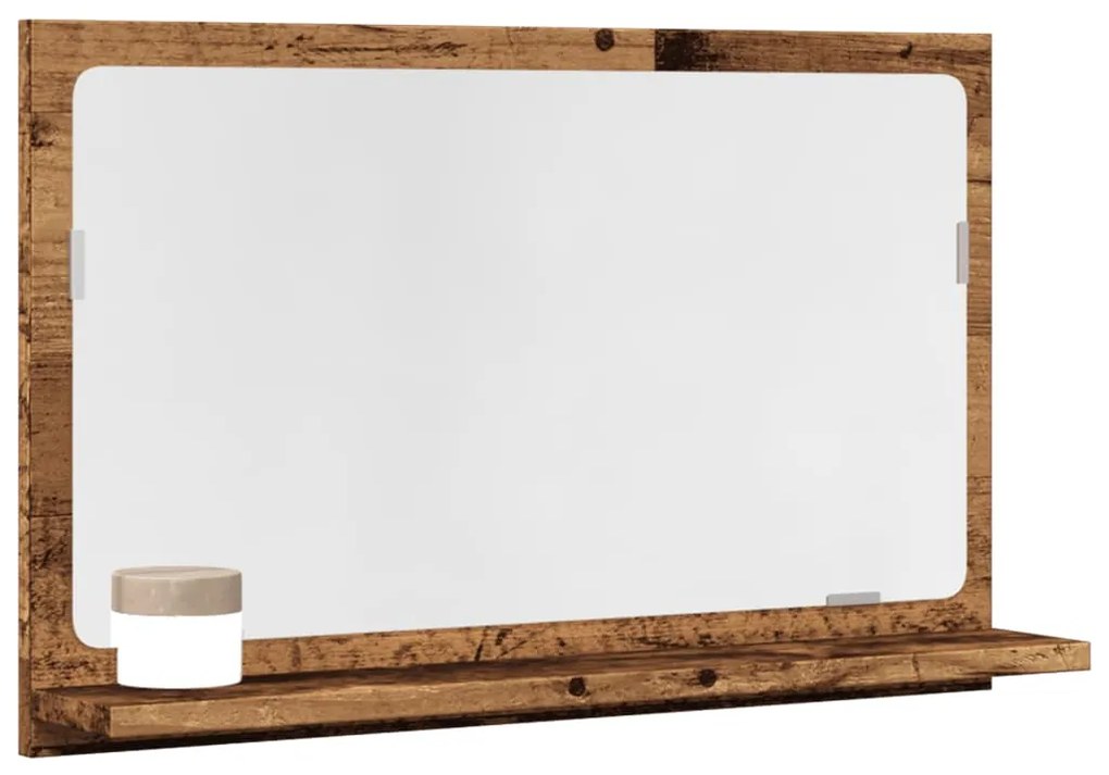 Koupelnová skříňka se zrcadlem old wood 60x11x37 cm kompozit