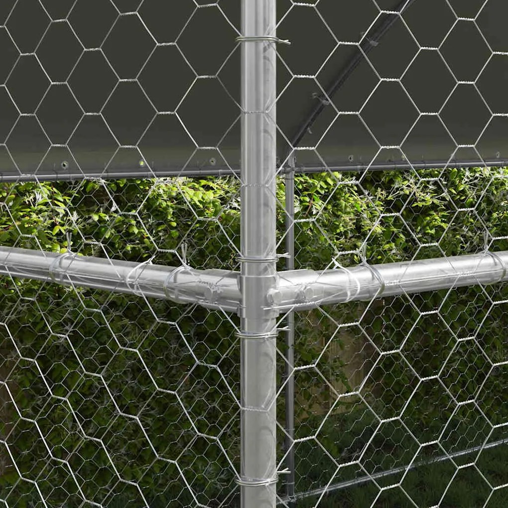 Psí kennel 3 ks Stříbrná 6 x 2 x 2 m Pozinkovaná ocel 3368331