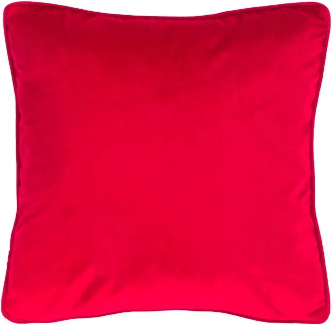 Červený polštář Tiseco Home Studio Velvety, 45 x 45 cm