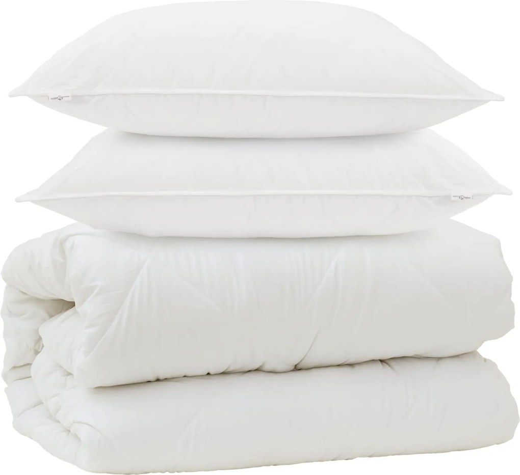 Duvet s polštáři s polštářem 3 ks Bílá Mikrovlákno 3378066