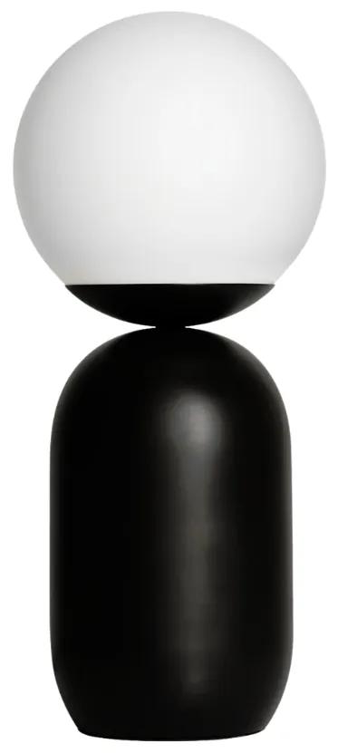 OnaDnes -20% Nordlux Opálově bílá skleněná stolní lampa Notti s černou podstavou