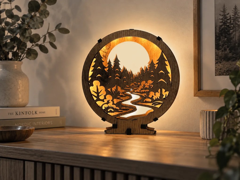 Li-Go "V lese" lampa 20x22 cm provedení povrchu: ořech