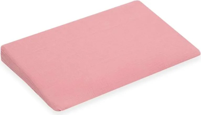 Mušelínový potah na kojenecký polštář-klín New Baby STANDARD 59x37cm pink