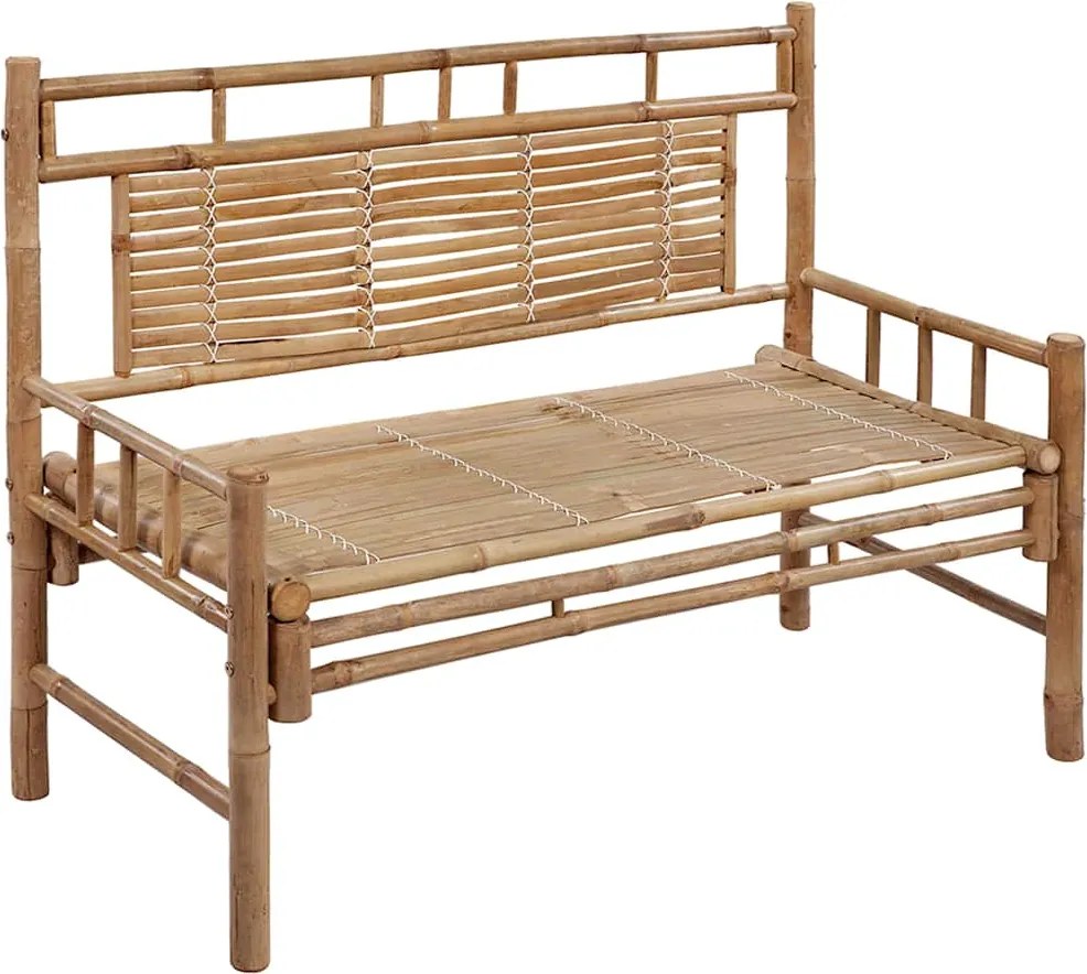Zahradní lavice s poduškou 120 cm bambus 3063900