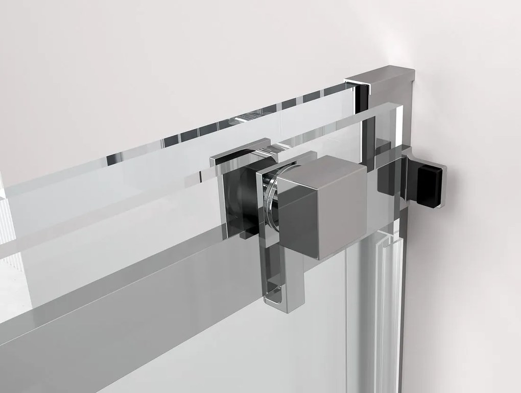 Polysan Polysan, THRON LINE SQUARE sprchové dveře 1200 mm, hranaté pojezdy, čiré sklo, TL5012-5002