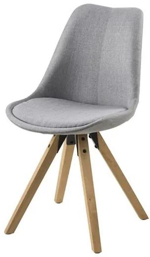 Jídelní židle Edima I Light grey / natural rubber