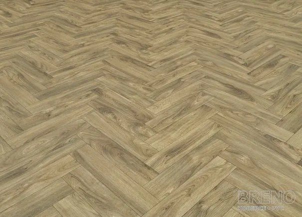 Breno PVC BLACKTEX Laurel Oak 669D – dřevěný dekor parket, šíře 400 cm