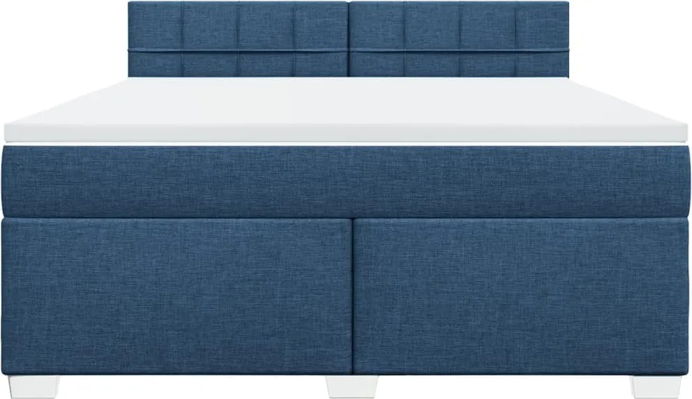 Box spring postel s matrací modrá 180x200 cm textil 3285973