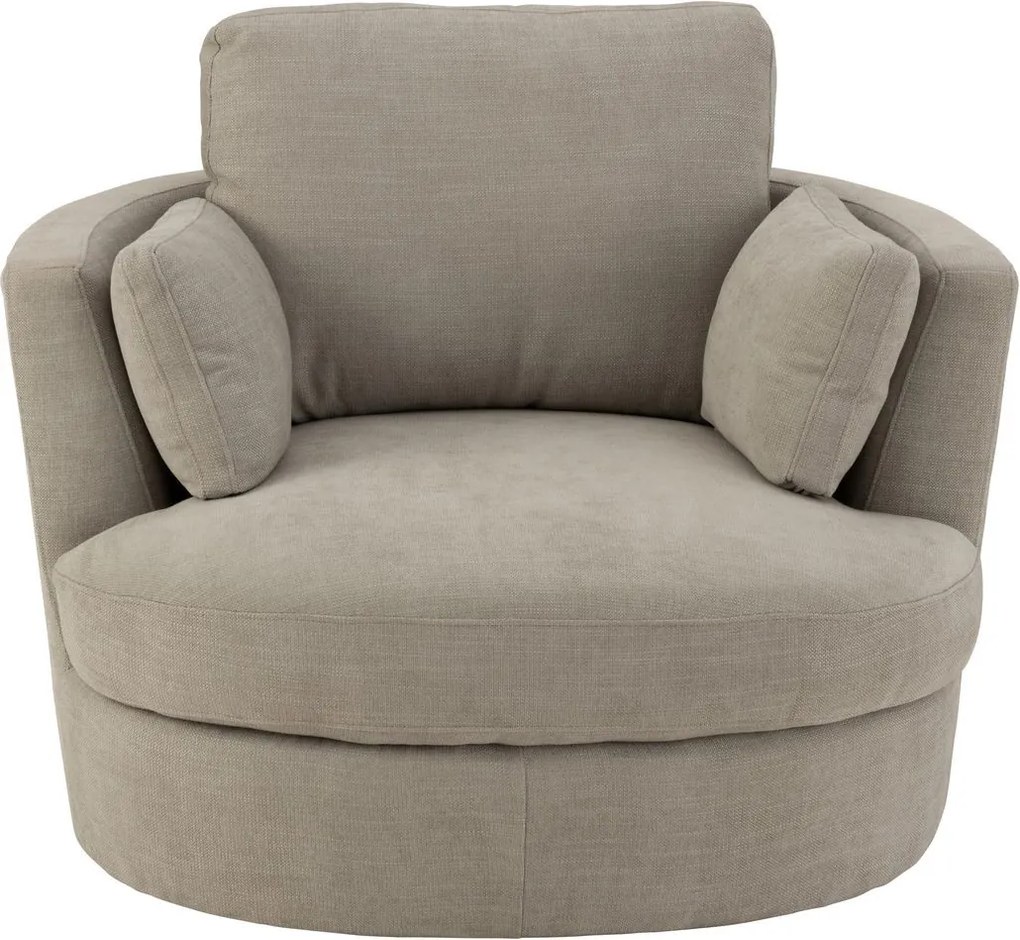 Šedé kulaté křeslo Swivel Grey - 98*107*88cm