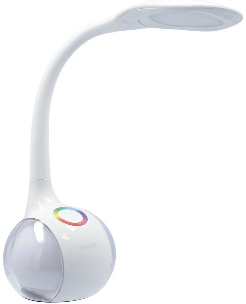 Retlux RTL 202 Stolní LED lampa s ambientním podsvícením bílá, 5 W