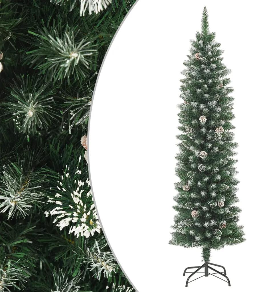 345167 vidaXL Umělý úzký vánoční stromek se stojanem 210 cm PVC