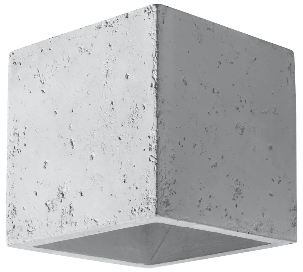 Nástěnné svítidlo Quad, 1x betonové stínidlo