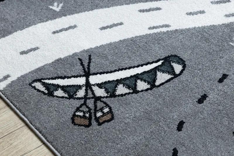Dětský kusový koberec Fun Indian grey - 240x330 cm