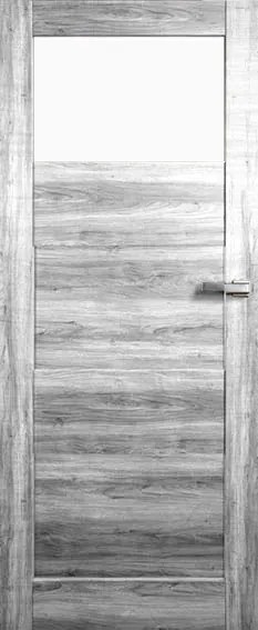 posuvné interiérové dveře do pouzdra TEO model 2 Průchozí rozměr: 70 x 197 cm, Orientace dveří: Levé dveře, Dekor: Dub šedý