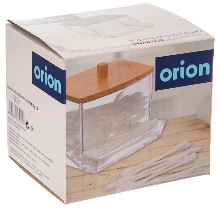 Orion Organizér / Zásobník na vatové tyčinky, s bambusem, WHITNEY