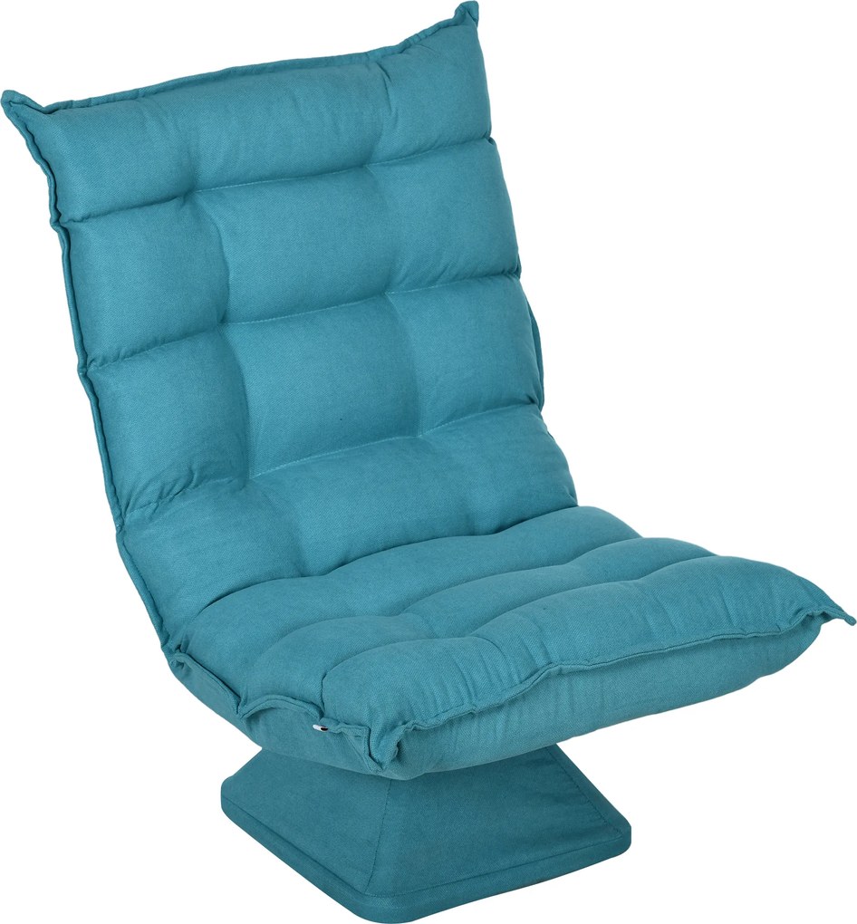 HOMCOM Podlahové křeslo Nastavitelná pohovka otočná Meditační křeslo Relaxační křeslo Líná pohovka do obývacího pokoje a kanceláře Modrá | Aosom.de