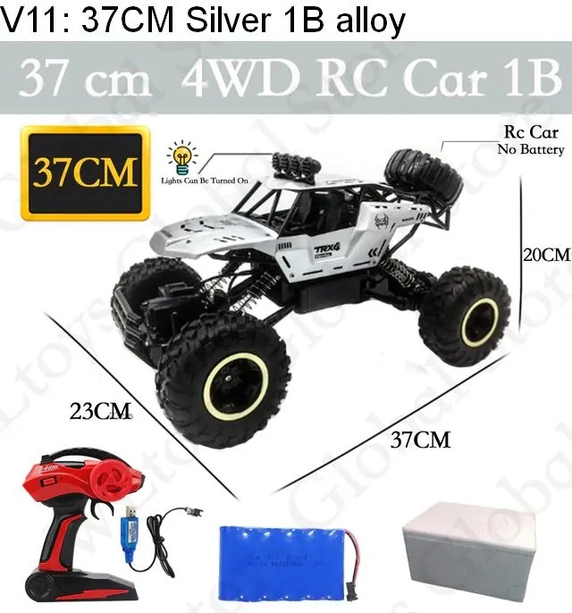 Offroad auto na dálkové ovládání, více variant Varianta: V11: 37CM Silver 1B alloy (slitina)