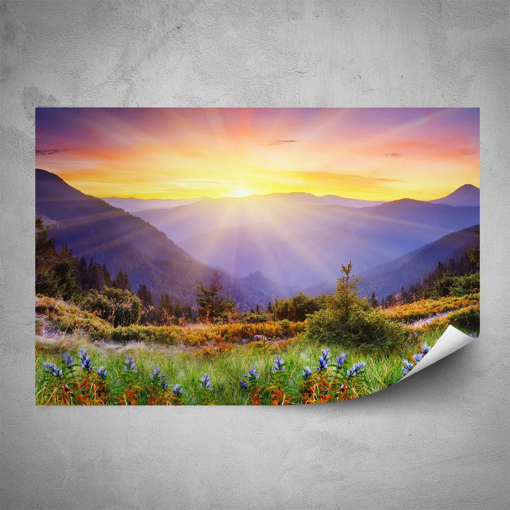 Plakát - Horská krajina (60x40 cm) - PopyDesign