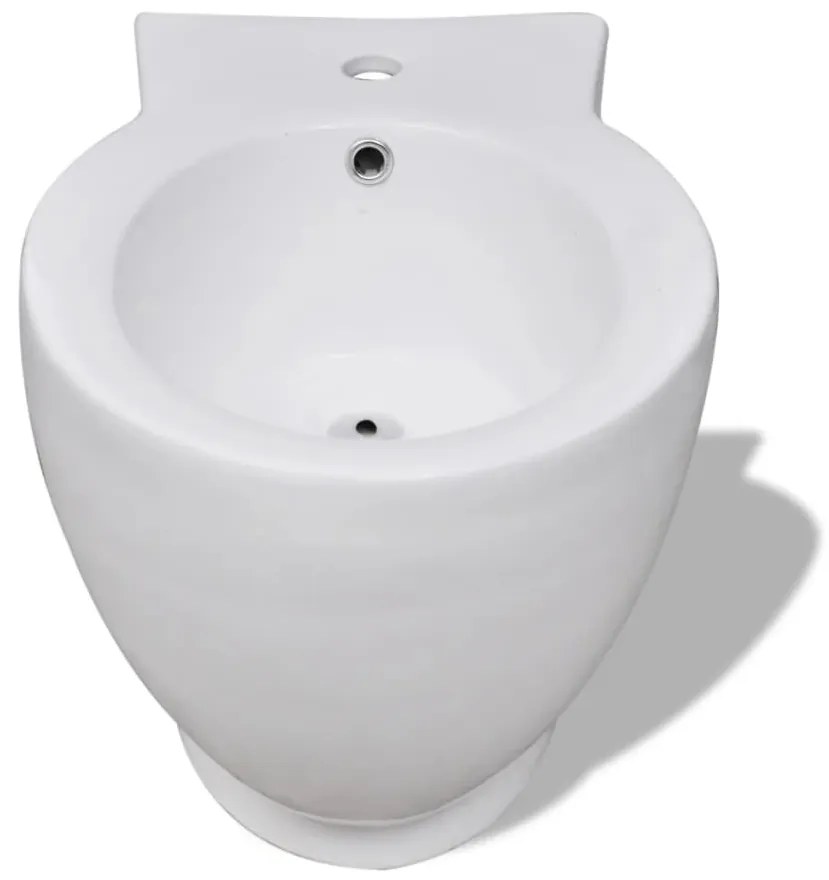 vidaXL Toaletní mísa a bidet , bílá keramika