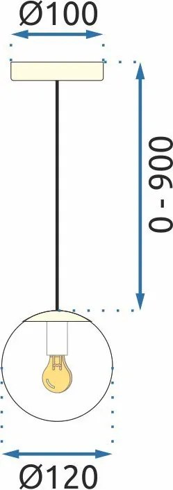 Toolight, závěsné svítidlo 1xE27 APP1249-1CP, zlatá, OSW-40037