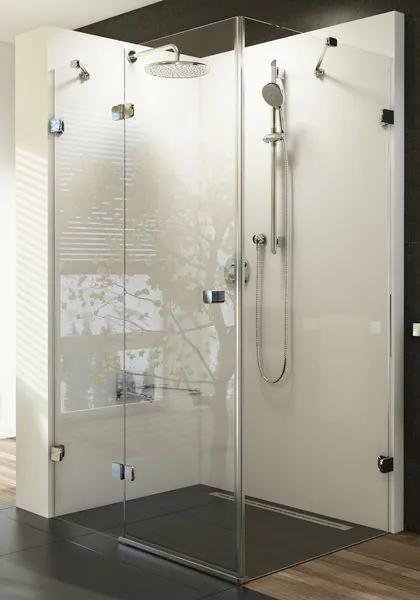Sprchové dveře s pevnou stěnou (BSDPS-80/80 L TRANSPARENT) Ravak