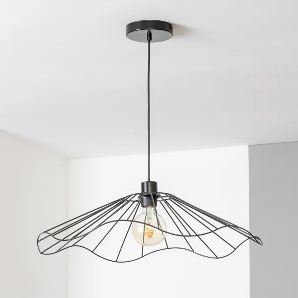 Brilagi - LED Lustr na lanku CERIA WIRE 1xE27/40W/230V pr. 60 cm černá