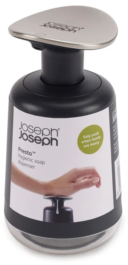 Tmavě šedý dávkovač na tekuté mýdlo Joseph Joseph Presto
