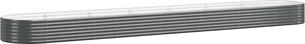 Vyvýšený záhon pozinkovaná ocel 544x100x36 cm antracitový 319016