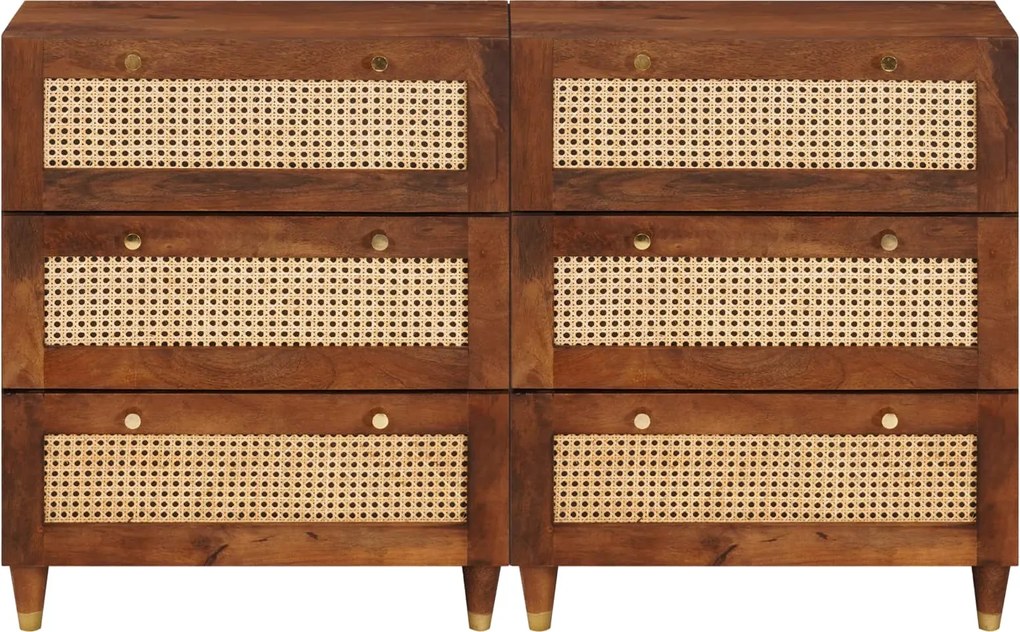 Sestava komody 2 ks 60 x 33,5 x 75 cm Masivní mangové dřevo 3310169