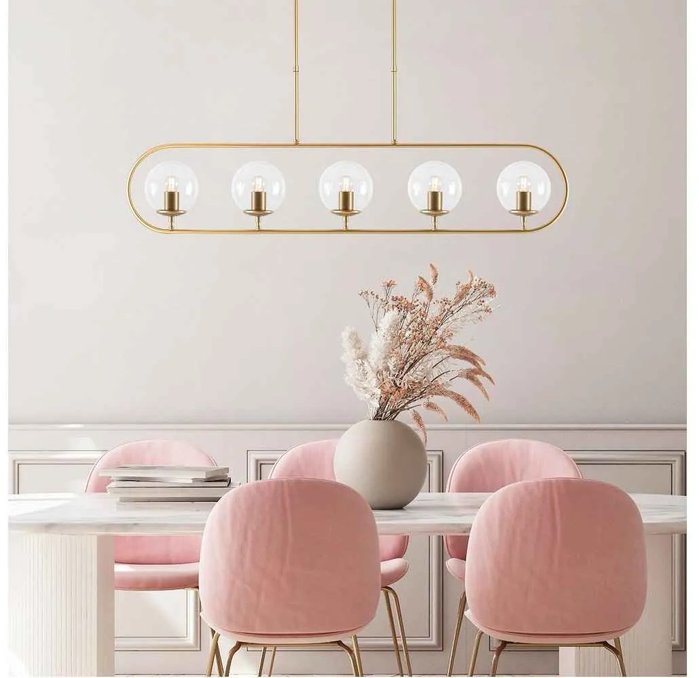 Designový lustr Ulrica 122 cm zlatý