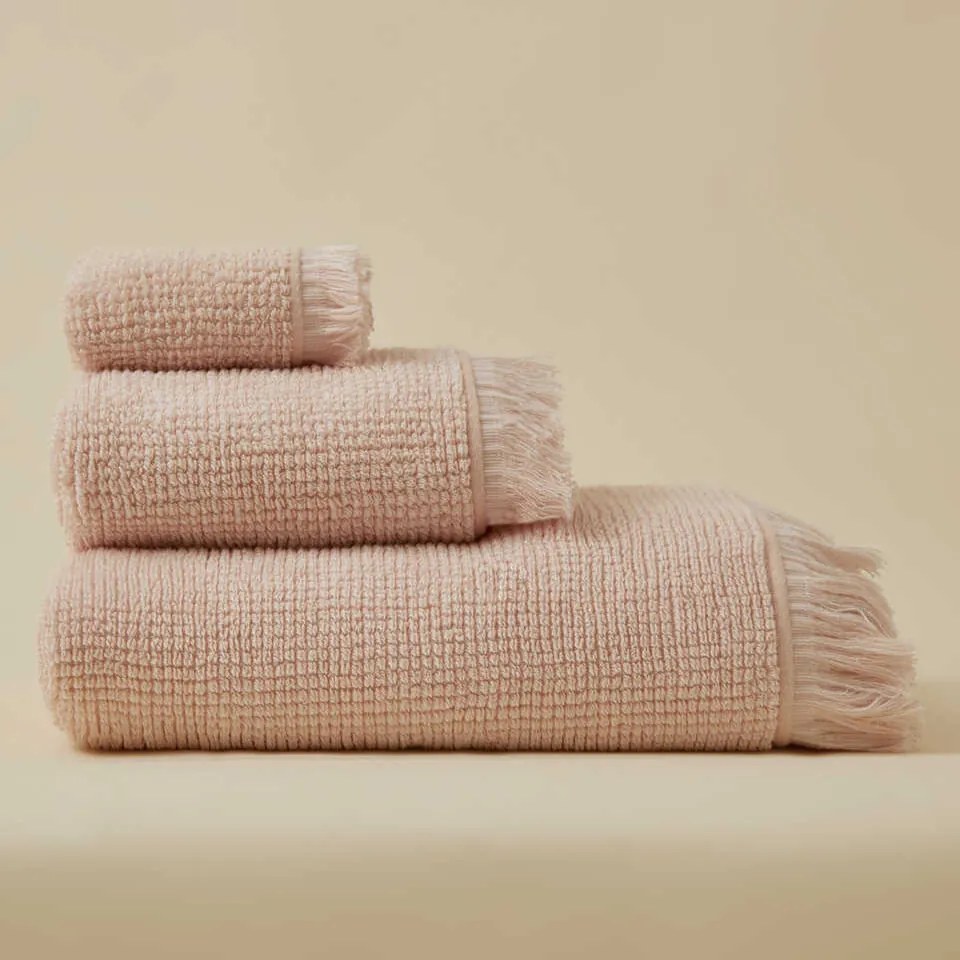 Ručník z froté bavlny Plush, růžové, 50x90 cm