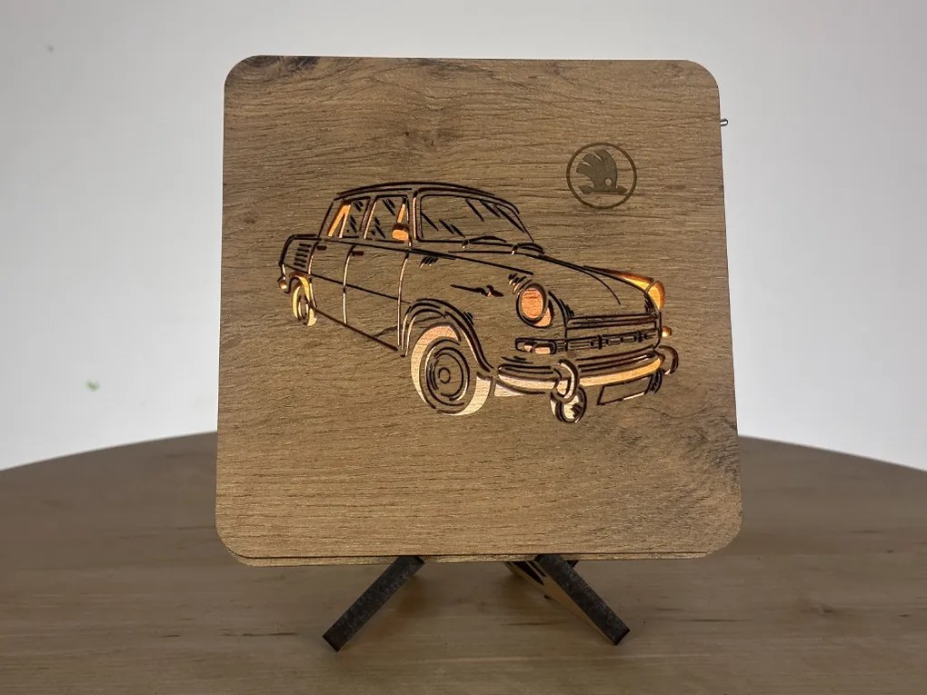 Li-Go "Embéčko" lampa 19x19cm provedení povrchu: ořech