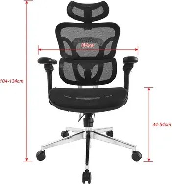 Equip Ergonomická kancelářská židle černá / Kancelářská židle / síťový