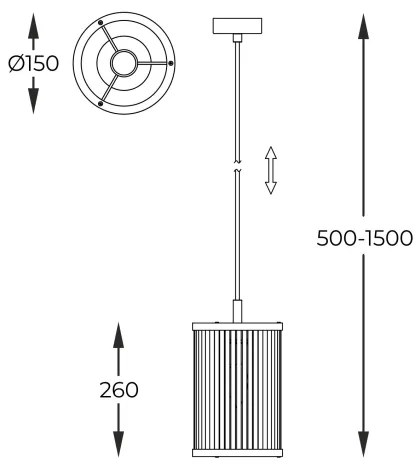 Zuma Line P0528-01F-F4AC - Lustr na lanku SERGIO 1xE14/40W/230V chrom