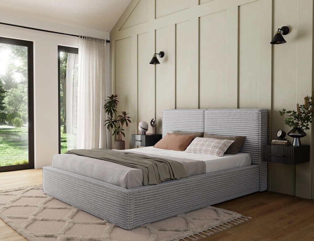 Pesillo postel + kovový rám/plynový píst/kontejner 140x200