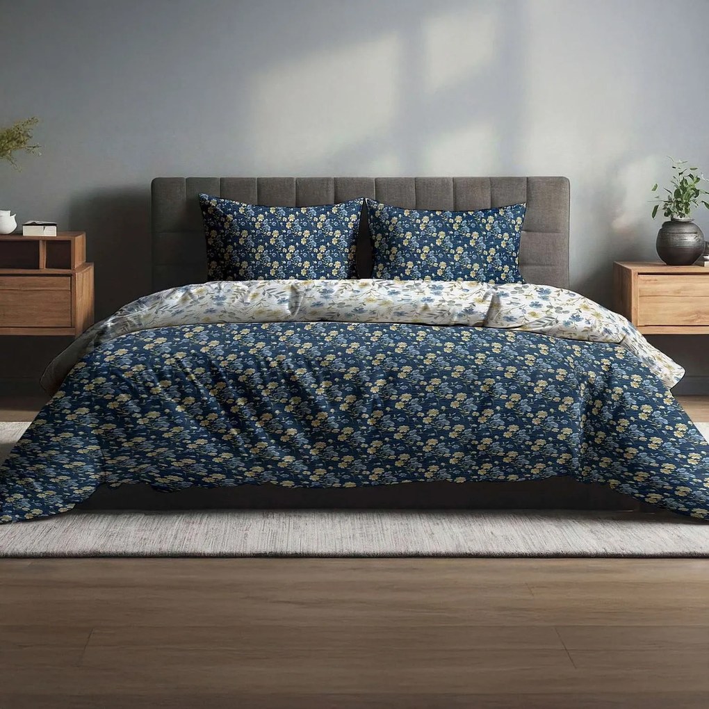 Krepové perkálové prodloužené povlečení Bloom - duo Velikost: 140 x 220 + 70 x 90
