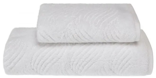 Soft Cotton Osuška WAVE 75x150 cm Bílá, 500 gr / m², Česaná prémiová bavlna 100%