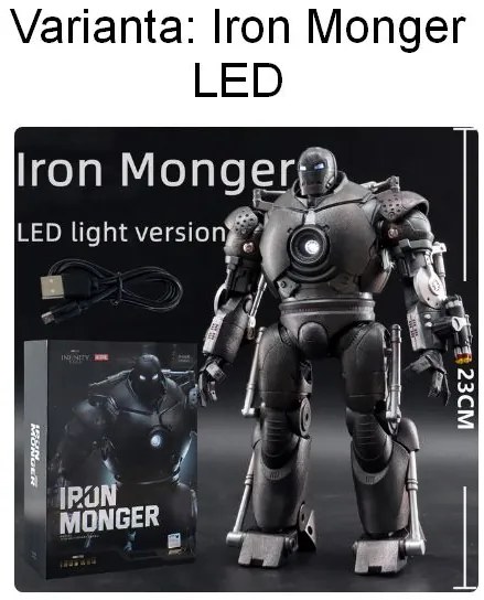 Svítící akční figurky Marvel - Iron Man Varianta: Iron Monger LED