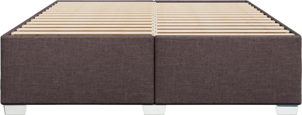 Rám postele bez matrace tmavě hnědý 200 x 200 cm textil 3284502