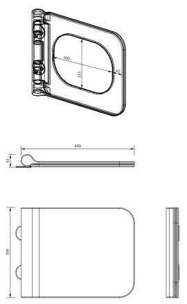 OMNIRES BOSTONDEBP - Záchodové prkénko SoftClose BOSTON duroplast/lesklá bílá
