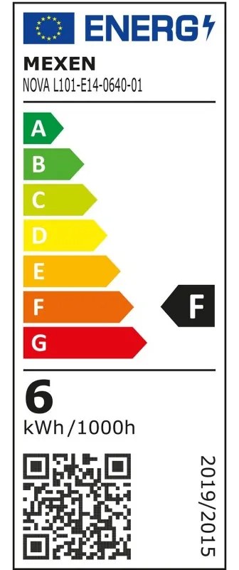 Mexen Nova, LED žárovka E14, G45, 6W, neutrální - 4000K, 630 lm - L101-E14-0640-01